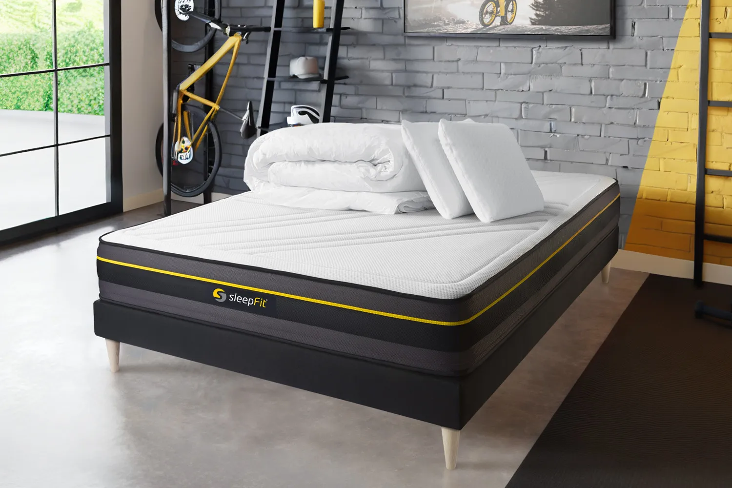 Lit Complet 160x200 Avec Sommier Et Matelas Pas Cher